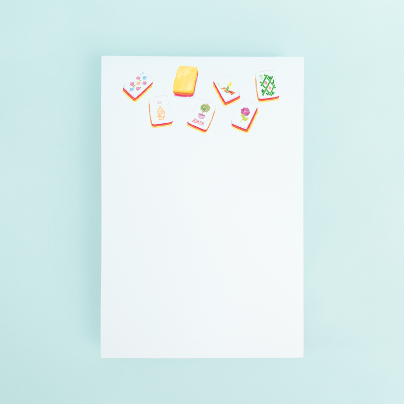 Sunset Mahjong Tiles Notepad – Classic Prep Monograms